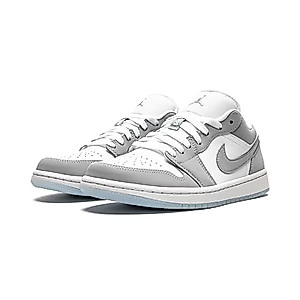 Jordan Womens WMNS Air 1 Low DC0774 105 White/Wolf Grey - Size 6W