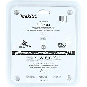 Makita B-57342 6-1/2" 56T Carbide-Tipped Cordless Plunge Saw Blade