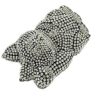 Elegant Evening Bags For Womens Clutches Purse Chain Wallet Handbags Crystal Party Lucky Cat Silver