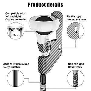 [2023 Upgraded] VR Golf Club for Oculus Quest 2, Oculus Golf Club Attachment Adapter for Oculus Quest 2 Controller and Oculus Quest 1, VR Golf Club Handle Extension Accessory Enhance Game Experience