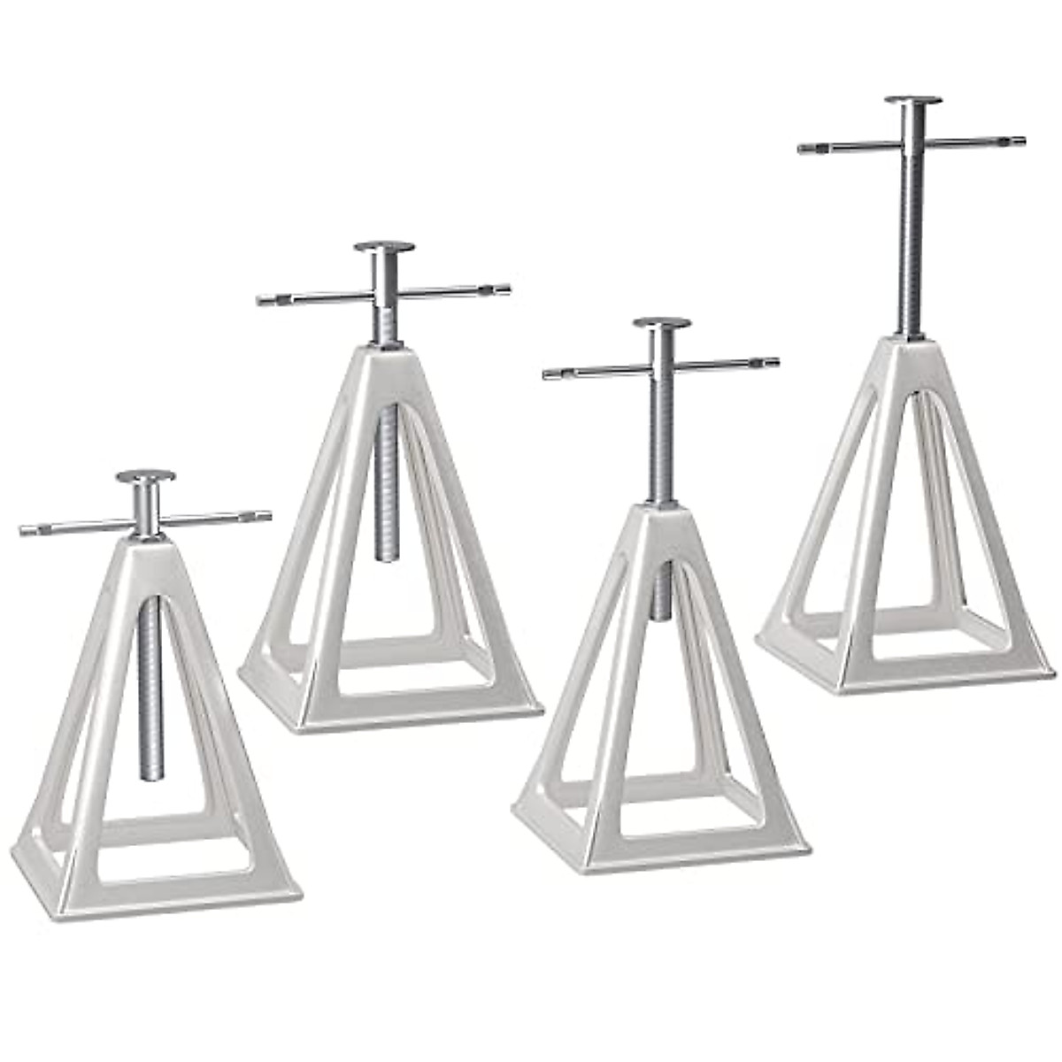 RVGUARD RV Stack Jacks 4 Pack with Storage Bag, Aluminum Stabilizer Jacks for RV Trailer Camper, Single Support Up to 6000 Lbs, Adjustable from 11" to 17"