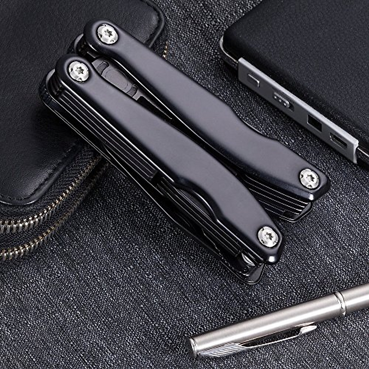 Bundle of 2 Items - Multitool with Knife and Pliers - Utility Set of Mini Tools for Everyday Use - Camping Knives - CSGO Karambits for Men and Women - Best for Hiking Survival Hunting Fishing - Gifts