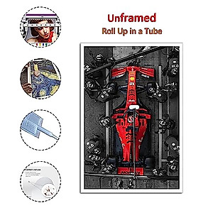 MATYBATE Raceway Sf1000 Charles Leclerc F1 Canvas Art Poster And Wall Art Picture Print Modern Family Bedroom Decor Posters 16x24inch(40x60cm)