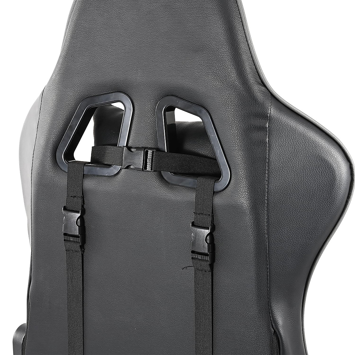 Anman Flight and Racing Simulator Game Chair with Backrest Black Grey Premium Recliner