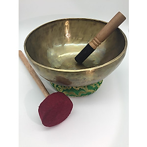 10" handmade Himalayan singing bowl, hand beaten by Nepali artisans to make magical tones by Shambhala Arts & Handcrafts