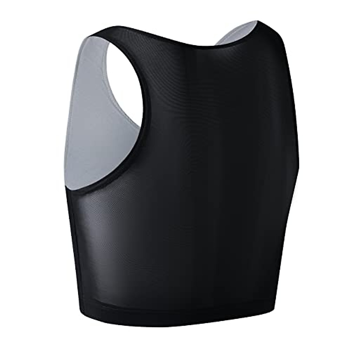 JARAZIN Chest Binder Transgender FTM Tomboy Zip Up Breast Binder Trans Binder Bra Tank Top for Women (Small, Black)