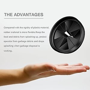 Sink Baffle QCB-AM Replacement for InSinkErator Evolution Series, Garbage Disposal Splash Guards Removable Quiet Collar Drain Plugs, Garbage Disposer Accessories