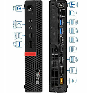 Lenovo Mini PC Windows 11 Pro ThinkCentre Tiny M920q Micro Computer Desktop, Intel i5-8600T 16GB RAM 256GB NVMe M.2 SSD+New 1TB Solid State Drive,AX210 Wi-Fi 6E Bluetooth HDMI Type-C (Renewed)