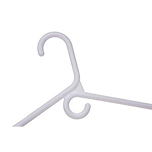 Quality White Hangers 30-Pack - Super Heavy Duty Plastic Clothes Hanger Multipack - Thick Strong Standard Closet Clothing Hangers with Hook for Scarves and Belts-17 inch Coat Hangers (White, 30)