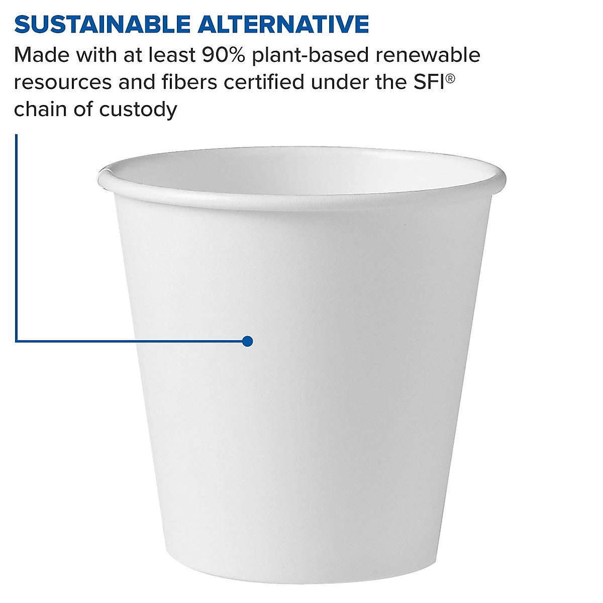 Solo 410W-2050 10 oz White SSP Paper Hot Cup (Case of 1000)