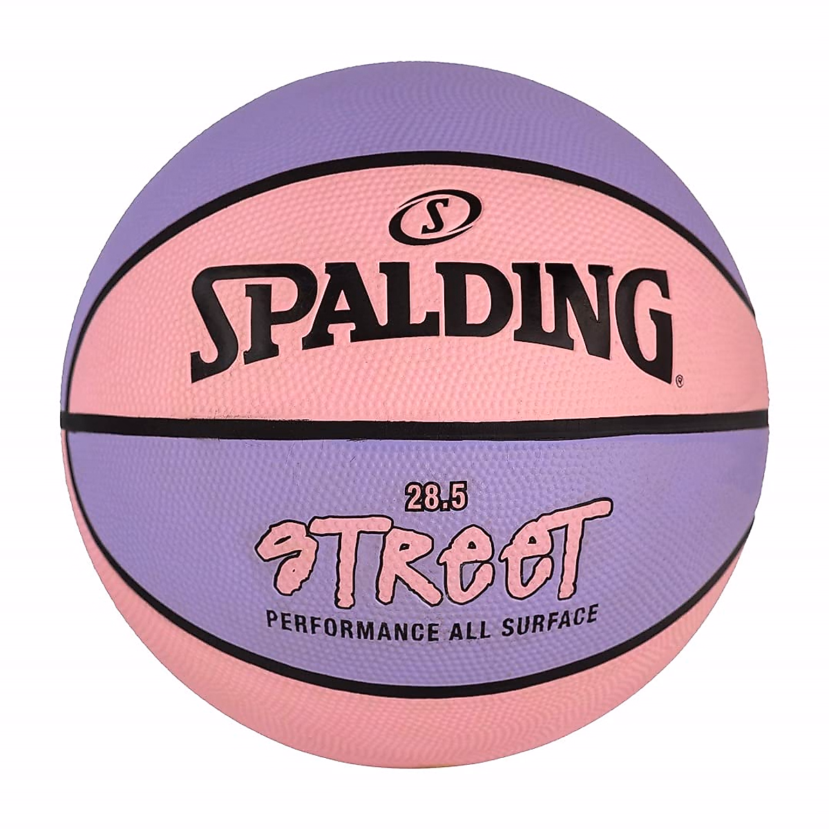 AND1 Fantom Rubber Basketball & Pump (Graffiti Series)- Official Size 7 (29.5”) Streetball, Made for Indoor and Outdoor Basketball Games (Red) & Spalding Street Pink Outdoor Basketball 28.5"