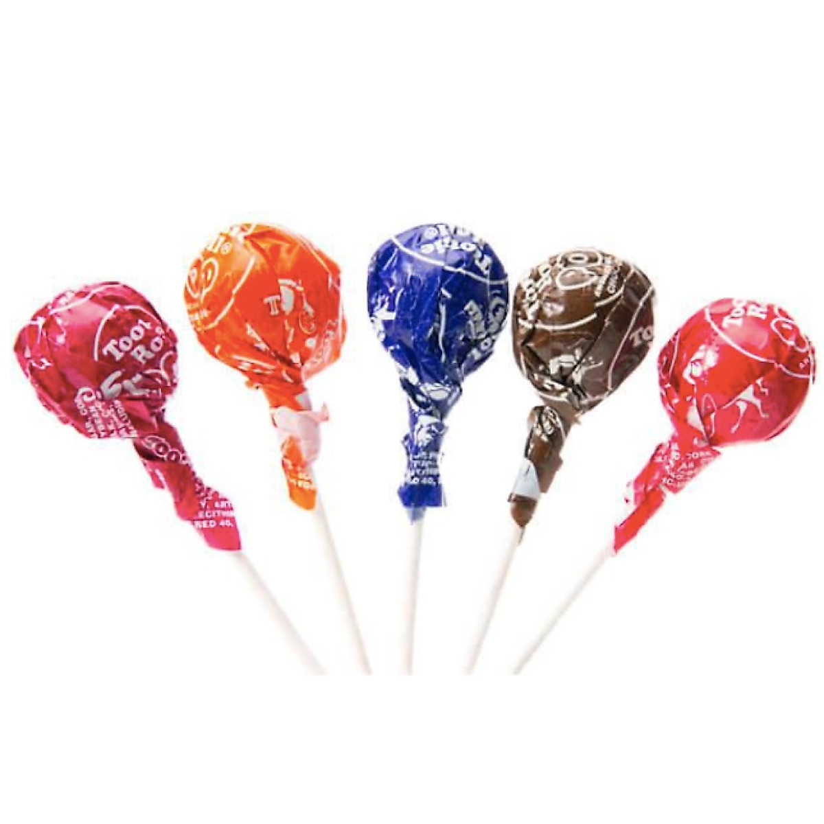 Tootsie Pop Lollipop 5-Flavors Hard Candy Outside with Chewy Tootsie Roll Center Bulk (2 Pound)