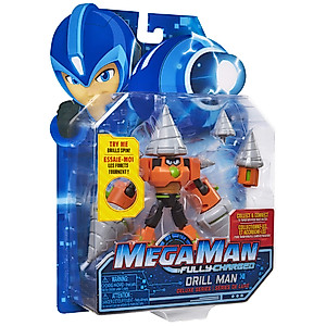 Jakks Pacific Fully Charged – Deluxe Drill Man Articulated Action Figure with Spinning Drills and Drill Man Buster Accessory (to swap onto the Mega Man figure)! Based on the new show!