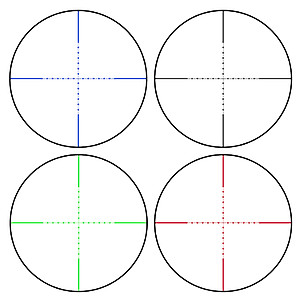 ND 1-5x30 MD Scope Mil-Dot Reticle Scope Riflescope Riflescope Reticle Illumination in Red, Green and Blue