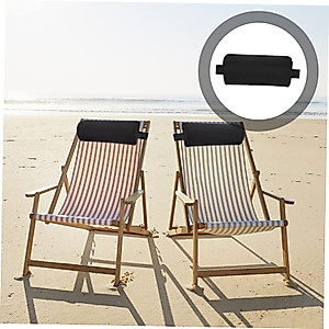 Happyyami 3pcs Beach Chair Sponge Pillow Chair Headrest Car Comfort Accessories Neck Pillow for Recliner Lounge Cushion Padded Pillow Outdoor Pouf Cloth Travel Rest Mat Office Chair