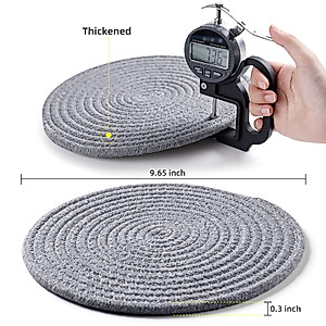 Trivet Weave Mat Round Hot Pads for Kitchen Thread Potholders for Hot Dishes/Pot/Bowl/Teapot/Hot Pot, 4pack,9.5 Inches,100% Pure Cotton (Trivet 4 Pack)