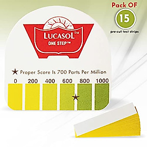 Lucasol Quat Test Strips For Proper Dilution And Concentration Of Cleaning Products, Individual, Cleaning Supplies For Home Improvement, Pre-Cut Testing Strips (Pack Of 15)