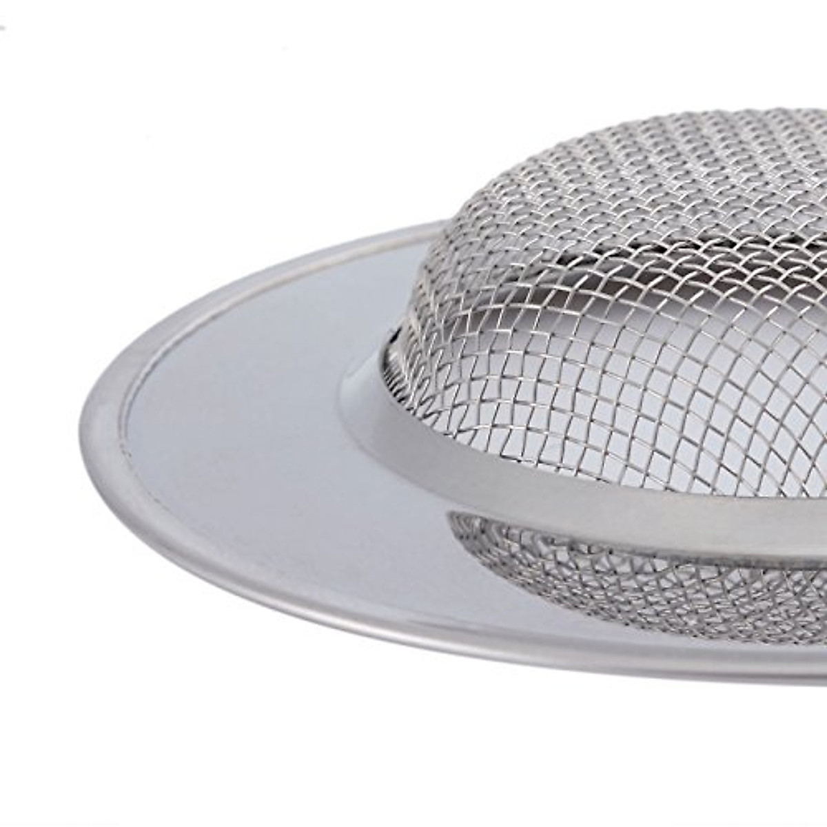 Mtsooning 2Pcs Kitchen Sink Strainer Drainer, 3 Inch Stainless Steel Mesh Sink Drain Cover Stopper for Kitchen Basin Bath Basket Filter Replacement