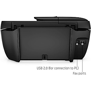 HP OfficeJet 3830 All-in-One Wireless Printer/Copier/Scanner/Fax, Instant Ink, Compatible with Alexa with XPI USB Printer Cable