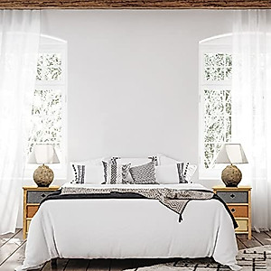 ECOMEX Nightstand with 3 Drawers, Bedroom Nightstand Small Dresser with Wood Top, Easy Pull Fabric Bins, Organizer Storage Unit for Home Office, Bedroom, Light Burnt