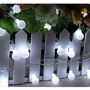 100 LEDs Globe Fairy String Lights 33 Inches Indoor String Lights for Bedroom Garden Party Outdoor Decorations White