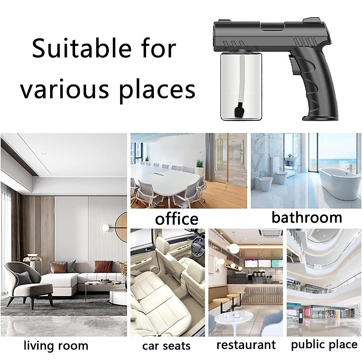 Disinfection Spray Gun,Handheld Household Nano Atomizer,Nano Spray Gun,Handheld Household Disinfection Gun,Sterilizer Wireless Rechargeable Atomizer Gun,rechargeable nano atomizer