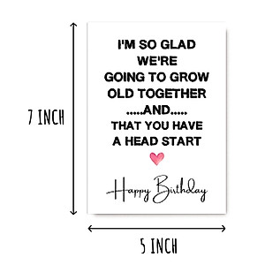I'm So Glad We're Going To Grow Old Together - Birthday Card For Husband - Husband Birthday Card - Funny Birthday Card For Older Husband