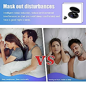 ESSONIO Sleeping Headphones Sleeping Earbuds Sleep Noise Cancelling Headphones with Microphone Wireless Headphones for Side Sleepers Sleeping Earbuds with IPX5 Waterproof