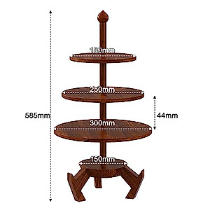 Chemailon 3 Tier Wooden Cupcake Stand， Elegant Round Dessert Tower Holder Decorative Tiered Tray for Birthday Cady Bar Weddings and Parties Events