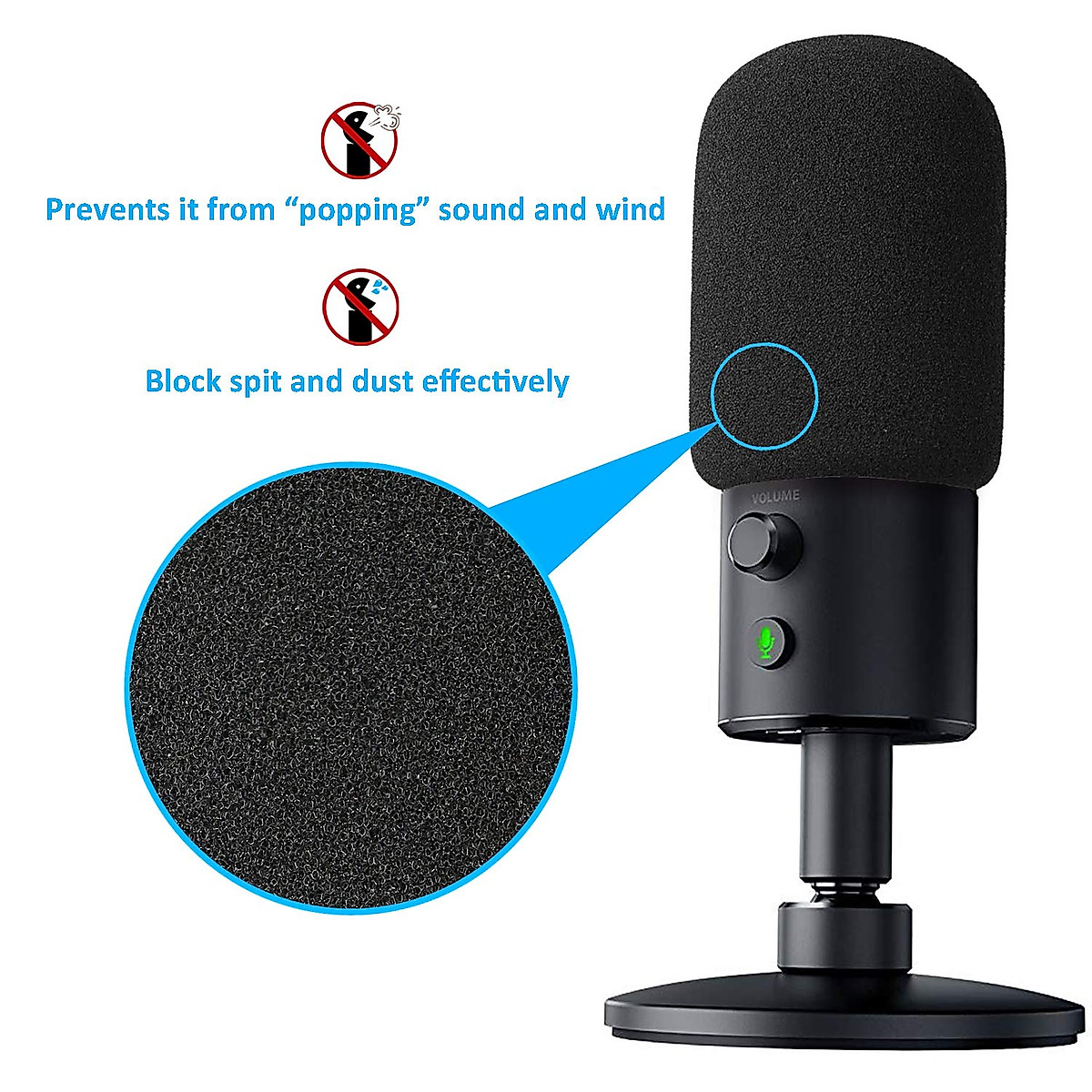 Razer Seiren X Shock Mount and Pop Filter Matching Mic Boom Arm Stand, Compatible for Razer Seiren X Microphone by YOUSHARES
