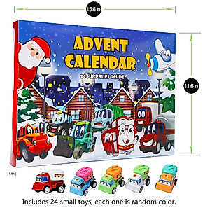 Juegoal 24 Pieces Pull Back Cars and Trucks Toy Vehicles Set for 3-6 Year Old Toddlers Kids, Kids Party Favors, Stocking Stuffers, Easter Party Favors Gifts Presents Toys, Perfect for Boys and Girls