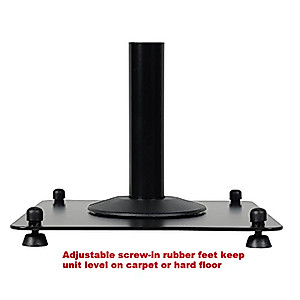 VideoSecu 2 Heavy Duty PA DJ Club Adjustable Height Satellite Speaker Stand Mount - Extends 26.5" to 47" (Compatible with Bose, Harmon Kardon, JBL, KEF, Klipsch, Sony, Yamaha, Pioneer and Others) 1B7