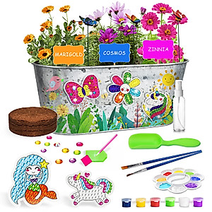 Paint & Plant Flower Growing Kit & Diamond Painting Kit for Kids - Best DIY Craft Gifts for Boys & Girls Age 6,7,8-12 Years Old - Gardening Kit Gifts - Best Art & Craft Gifts for Kids - Best DIY Gifts