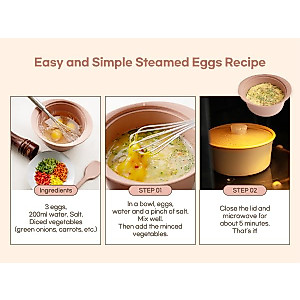 AGUARD MOMOBIN Microwave Silicone Steamer for Baby Food, Dishwasher & Oven Safe to 482°F, Easy Clean, Korea Made (Terracotta Rose, 27.1oz (800ml))