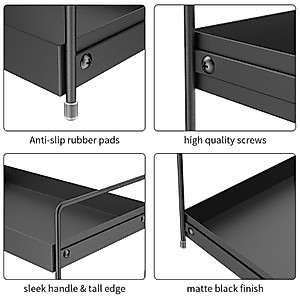 HANGXIN Bathroom Organizer Countertop, 2-Tier Bathroom Counter Organizer, Iron Countertop Standing Shelf Under Sink Organizer Kitchen Spice Rack, Cosmetic Organizer Holder Vanity Storage Tray