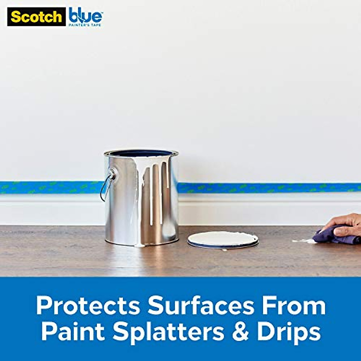 Scotch PTD2093EL-48-S Pre Plastic Painters Tape, 48" Width, Transparent
