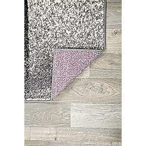 Rugshop Modern Distressed Boxes Area Rug 5' x 7' Gray