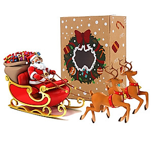 VEYLIN 24 Pack Christmas Cookie Pastry Box Assorted Sizes, Large Holiday Bakery Food Boxes with Window for Gift Gifing Goody Cookie Cupcake Treat