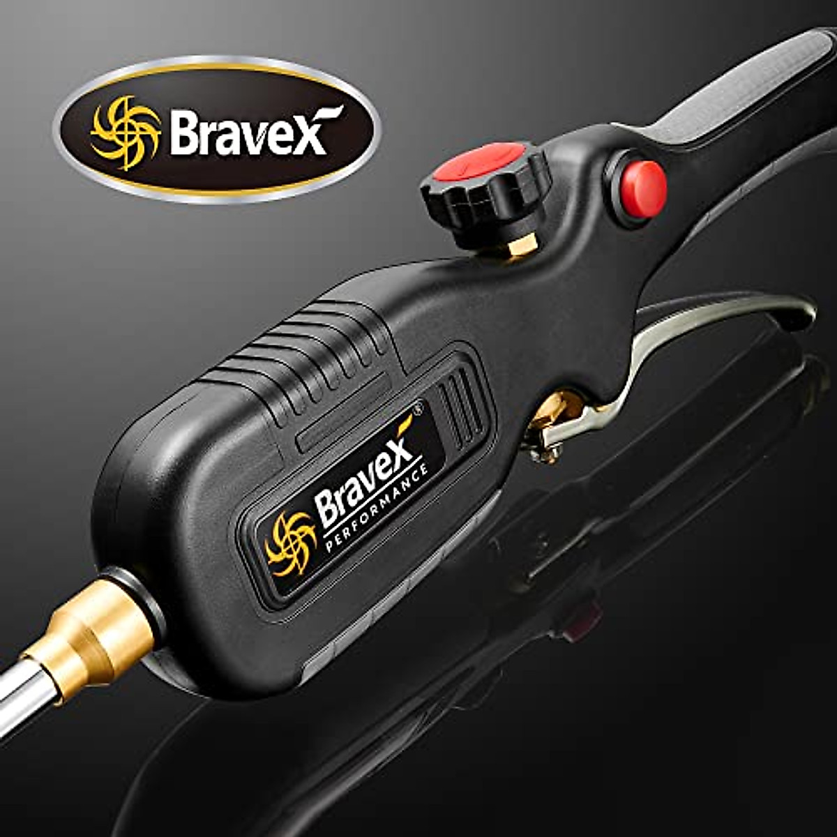 Propane Torch Weed Torch Weed Burner - Electronic Automatic Ignition, 800 000 BTU Propane Weed Torch with 10FT Hose, Push Button Electronic Spark Generating Powered by AAA Battery (not include）