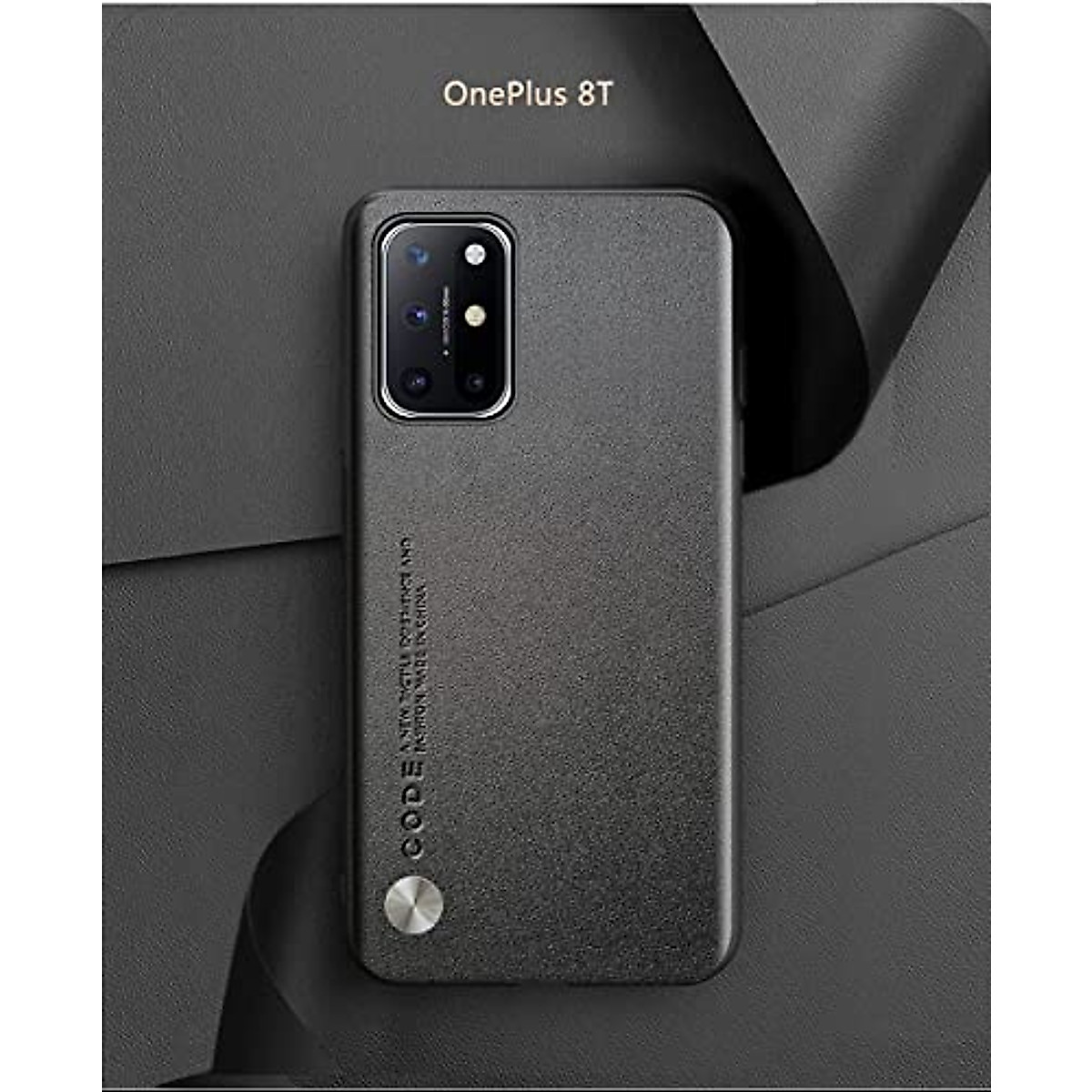 Puxssul for OnePlus 8T 5G Case, Soft TPU Artificial Leather case,Extremely Light Ultra-Light Camera Protection Leather Cover Case for OnePlus 8T 5G (Black)