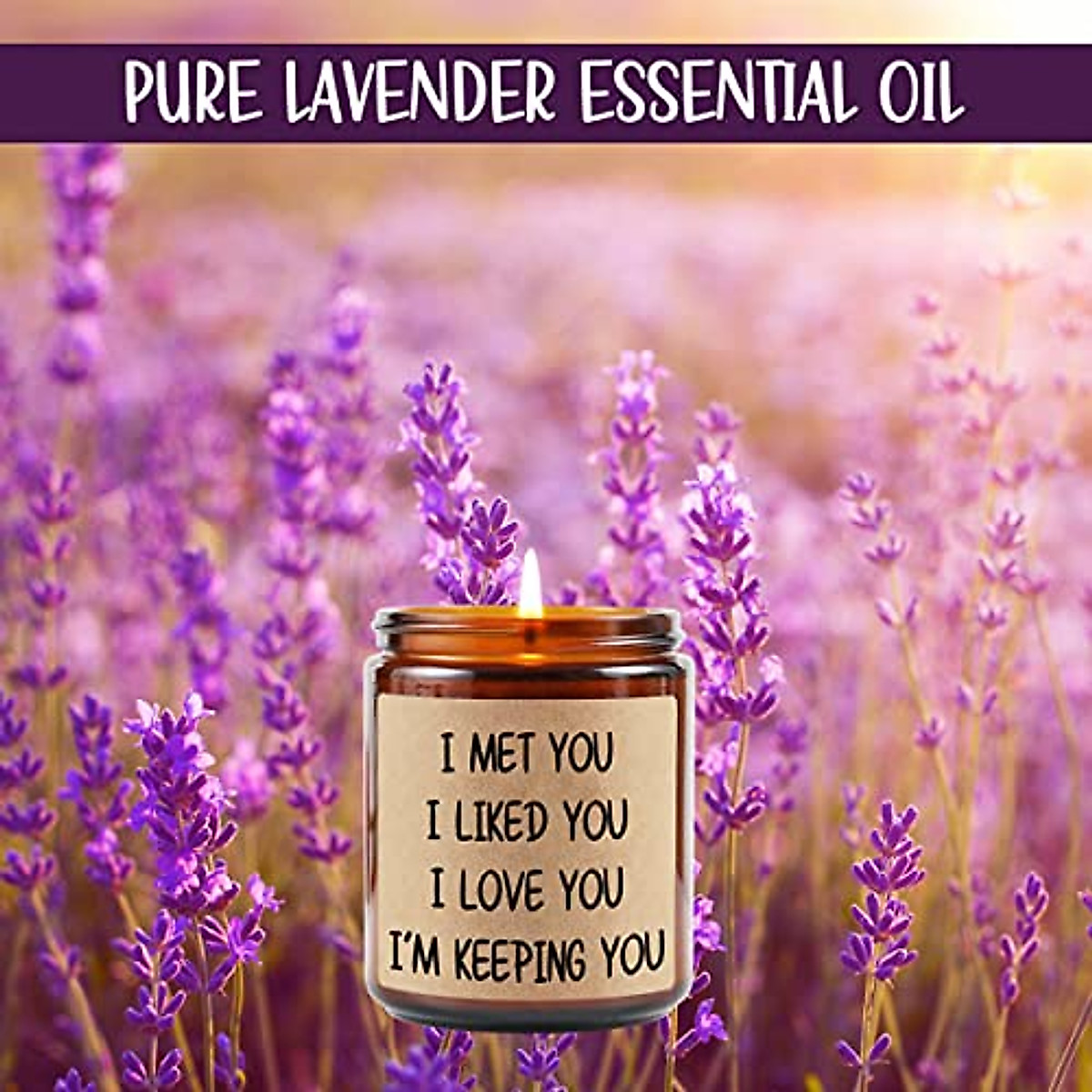 Birthday Gifts for Wife, Best Wife Gifts from Husband, Happy Anniversary - Mothers Day Gifts for Her Wife Adult, Romantic Gifts for Girlfriend Boyfriend Her Wife Him, Lavender Scented Soy Candles