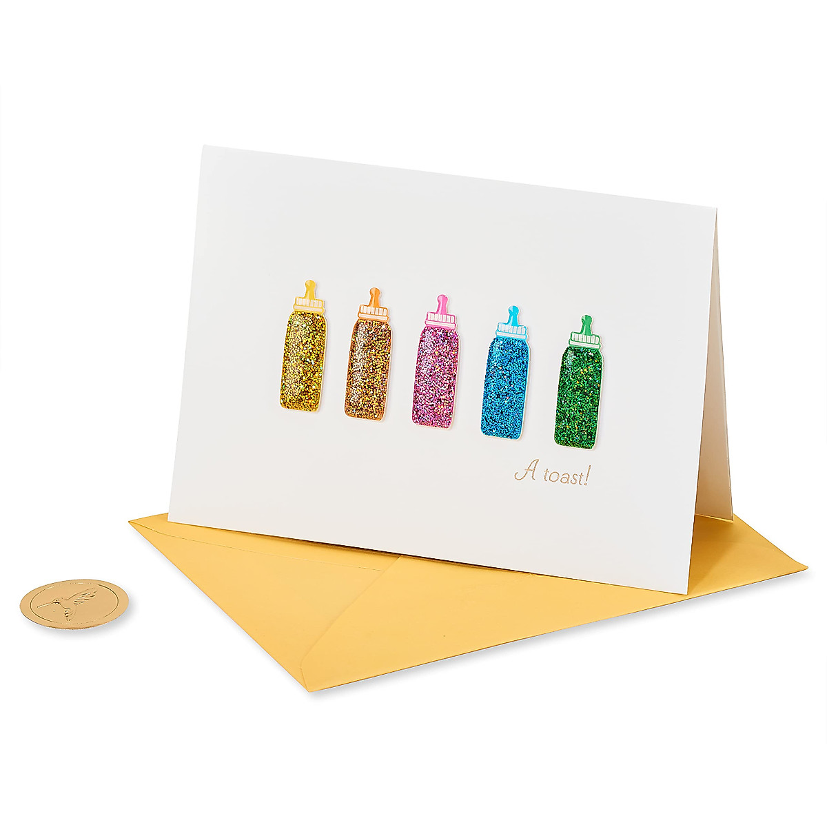 Papyrus New Baby Cards, Critters and Bottles (2-Count)