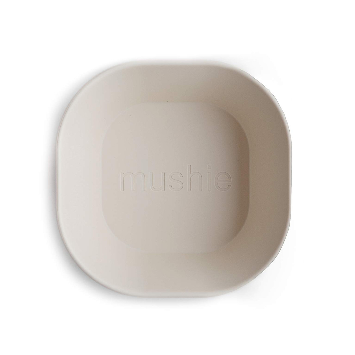 mushie Square Dinnerware Bowls for Kids | Made in Denmark, Set of 2 (Ivory)