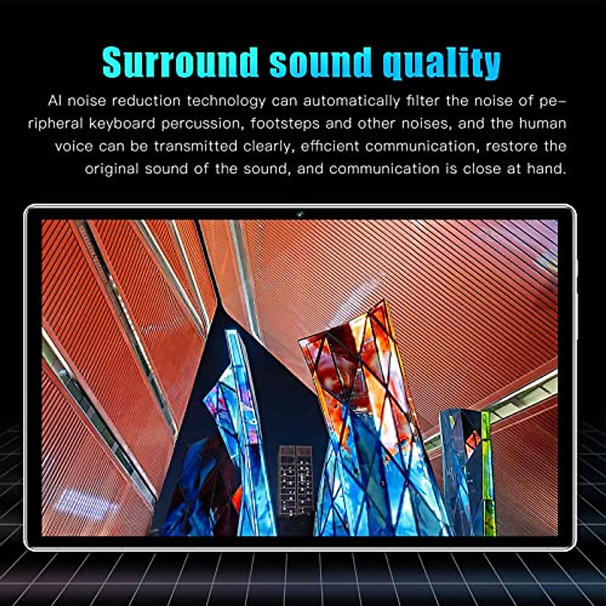 10 Inch Tablet, 5G WiFi Dual Band Portable Tablet 100-240V Octa Core Processor for Home Travel (White)