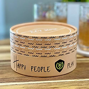 KCT Store Pickleball Gifts for Women and Men - Appreciation Gifts - Absorbent Ceramic Coasters 6pc - Metal Holder & Cylinder Kraft Gift Box Included