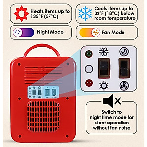 Coca-Cola Peace 1971 Series Portable 6 Can Thermoelectric Mini Fridge Cooler/Warmer, 4 L/4.2 Quarts Capacity, 12V DC/110V AC for home, dorm, car, beverages, skincare, cosmetics, medication