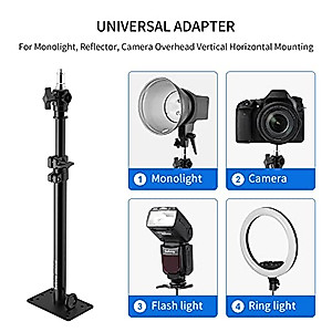 Selens Photography Studio Wall Mount, Camera Wall Ceiling Mount Boom Arm Up to 22" for Photo Video Monolights, Umbrellas, Reflectors, Overhead with 3/8" 1/4" Thread