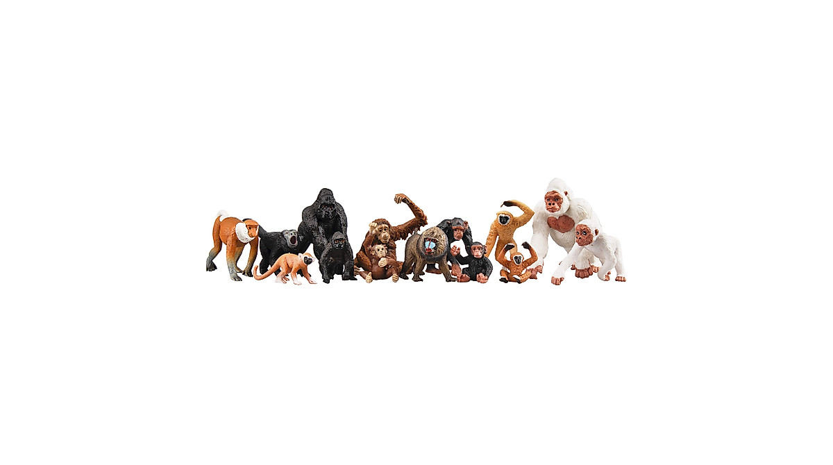Toymany 14PCS Monkey Figurine Set for Kids