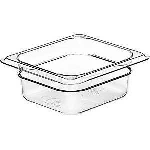 Cambro 62CW135 Camwear Food Pan plastic 1/6-size 2-1/2"D clear - Case of 6