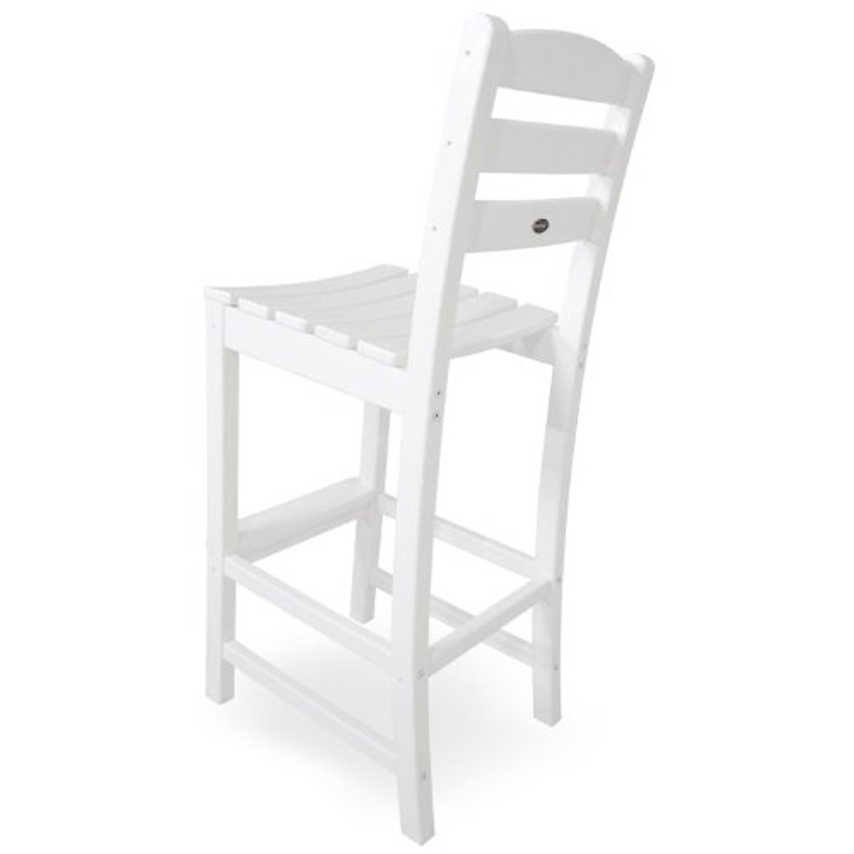 POLYWOOD TD102WH La Casa Café Bar Side Chair, White